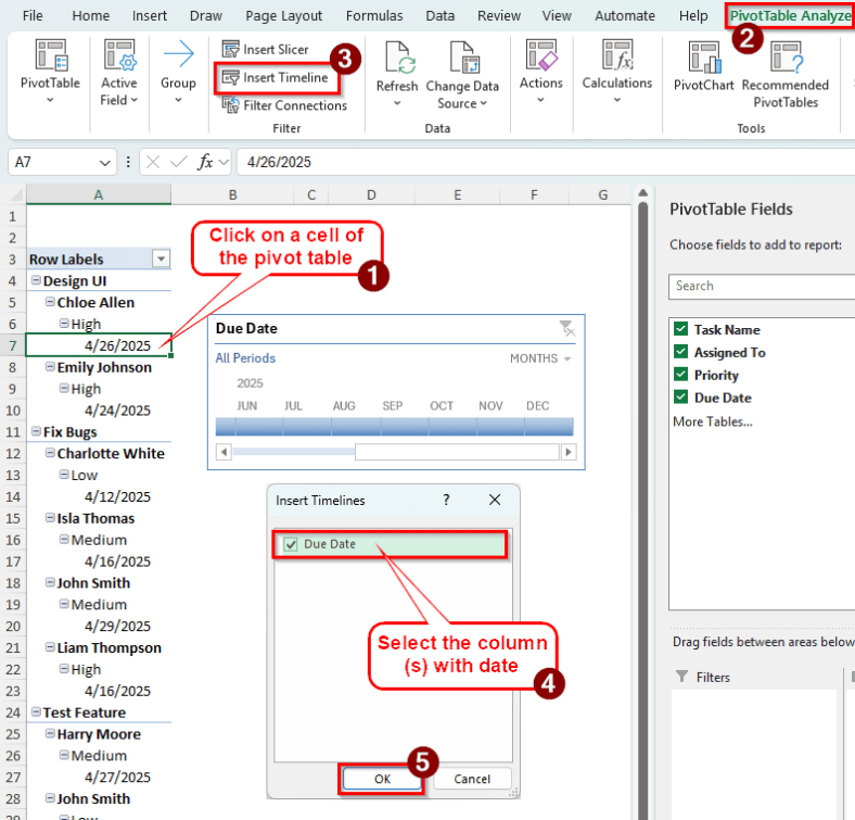How to Create and Use a Pivot Table Timeline in Excel - Excel Insider