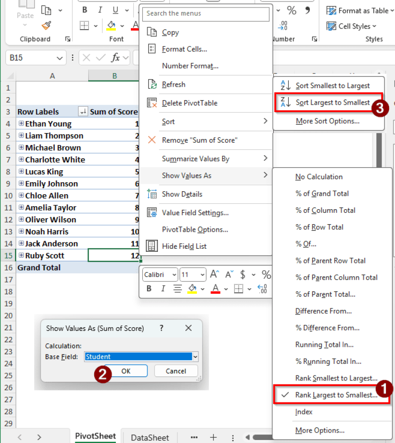 How to Do Ranking in Excel Pivot Table (4 Useful Ways) - Excel Insider