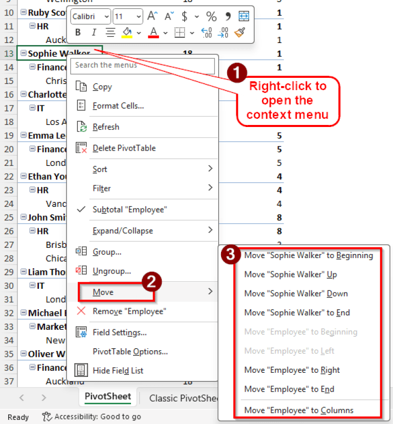 How To Sort A Pivot Table Manually In Excel 3 Different Ways Excel 5105