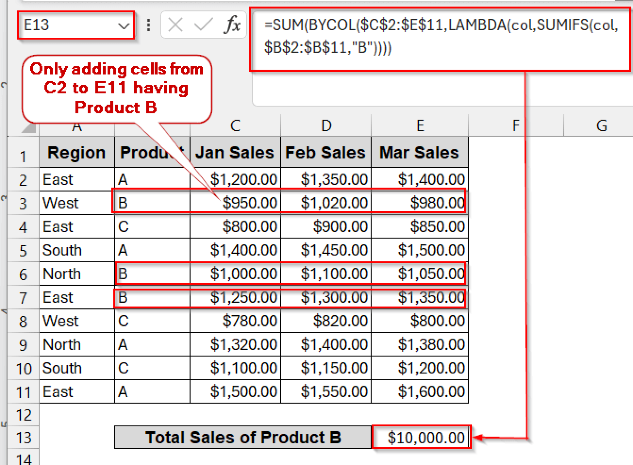 How to Sum Ranges of Multiple Columns with SUMIFS in Excel - Excel Insider