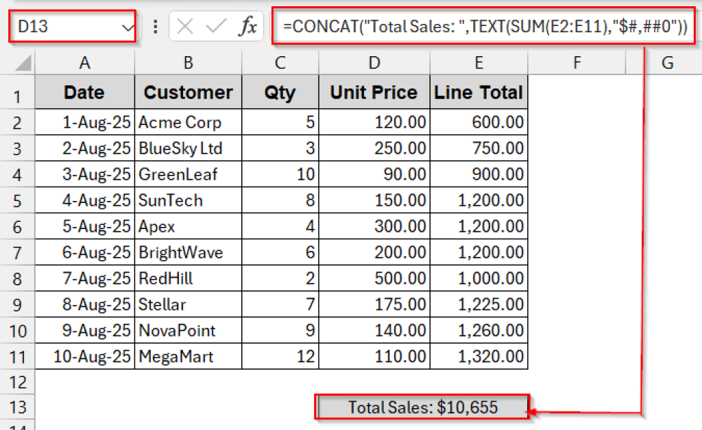How To Write Text And Formula in the Same Cell in Excel - Excel Insider