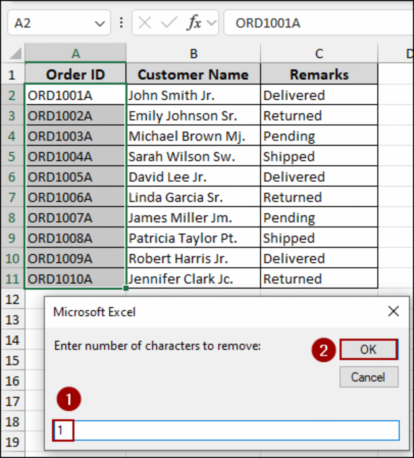 Excel VBA to Remove Last Character from String (3 Examples) - Excel Insider