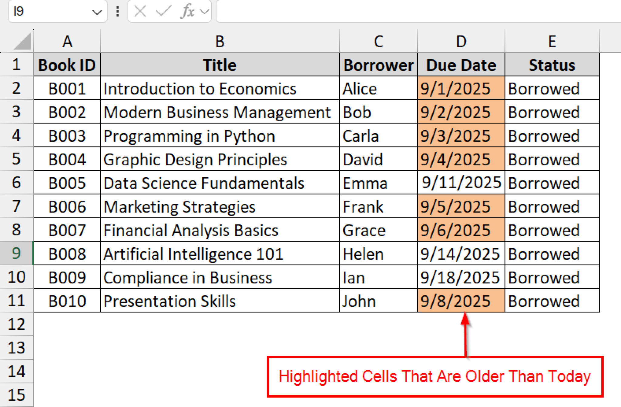 Conditional Formatting for Dates Older Than Today in Excel - Excel Insider