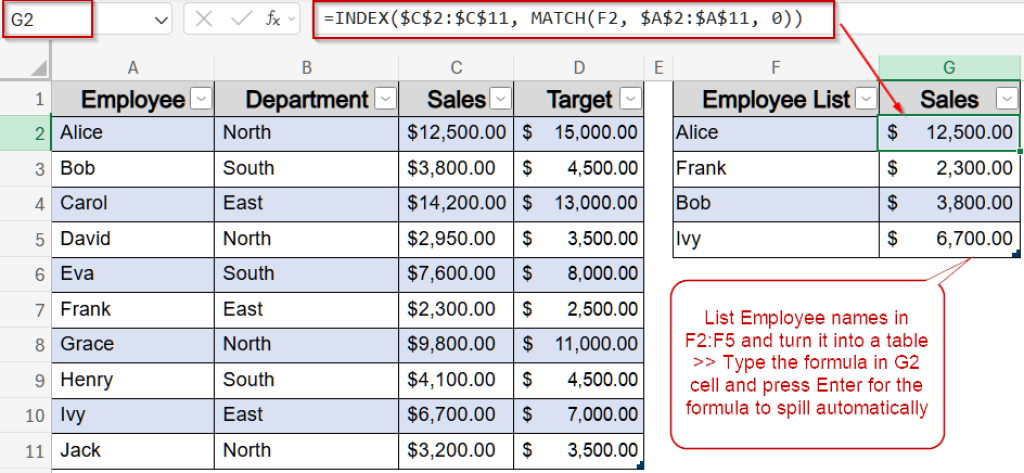 How to Create a Table from Another Table in Excel - Excel Insider