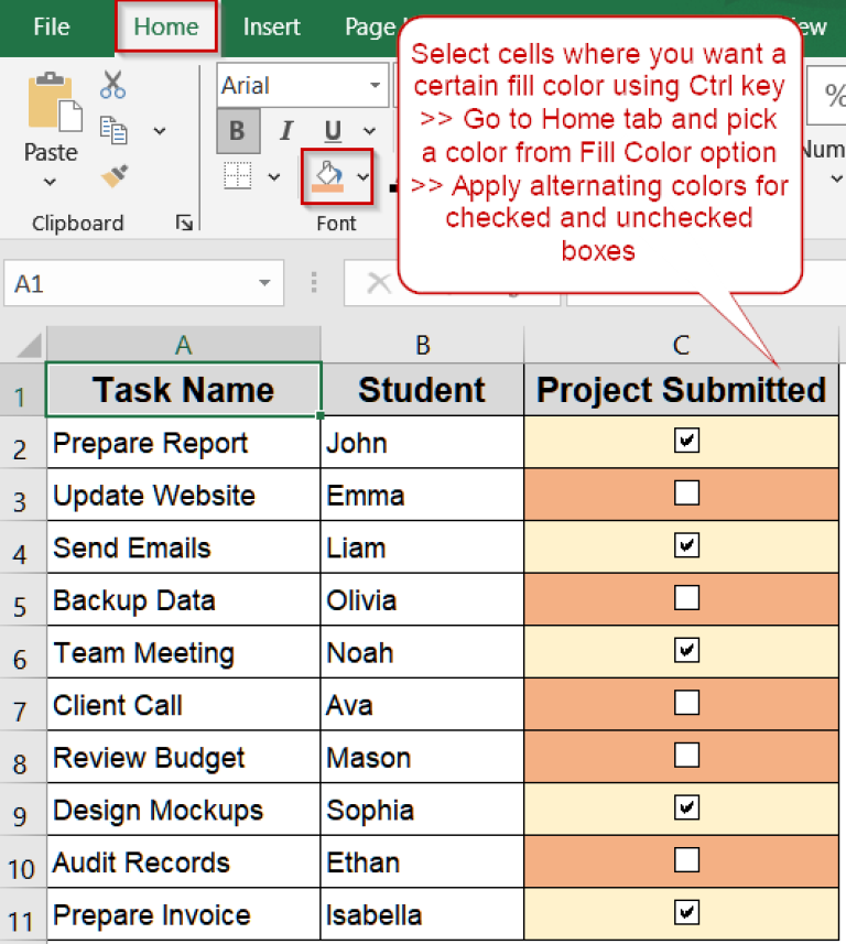 How to Change Checkbox Color in Excel (4 Suitable Ways) - Excel Insider