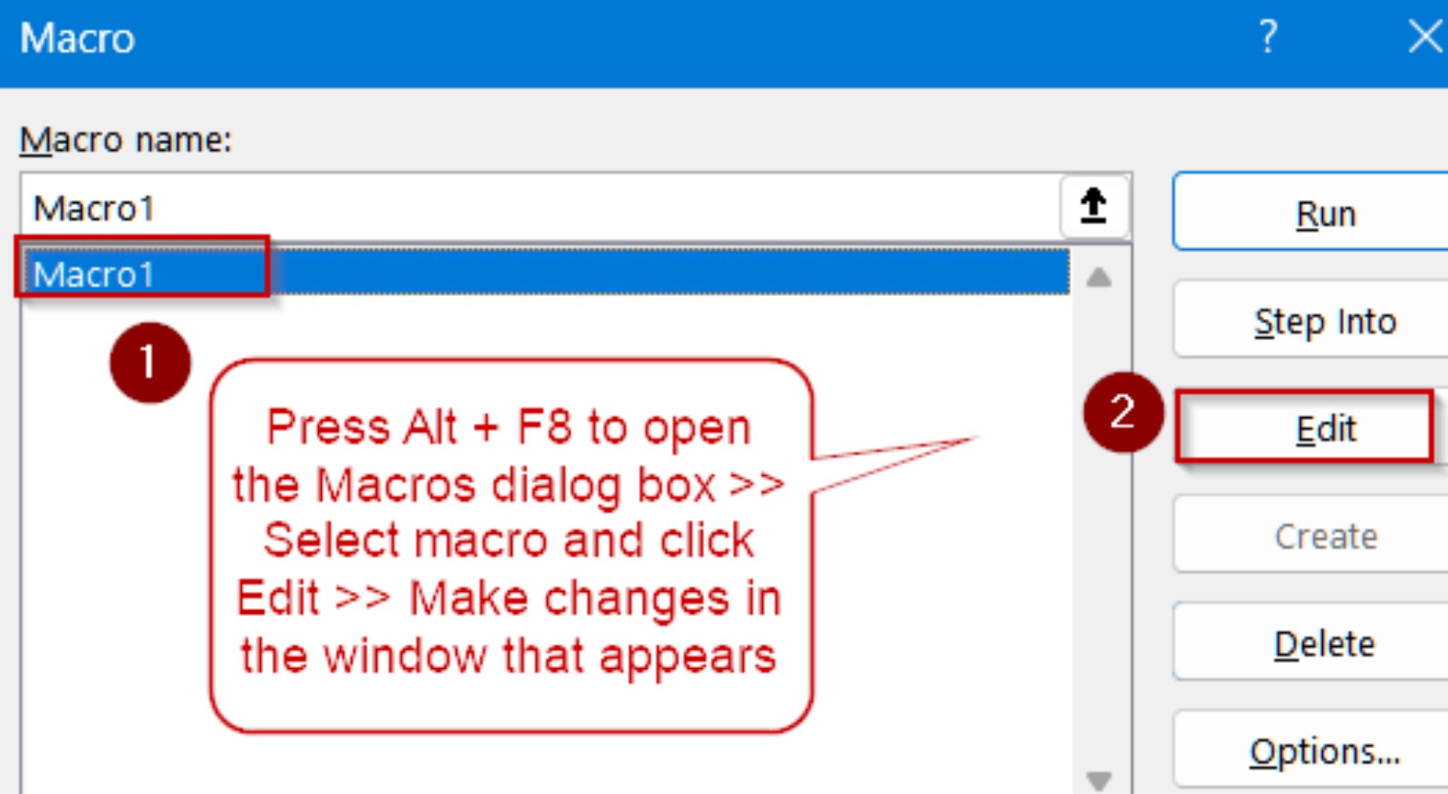 How to Edit Macros in Excel (2 Quick Ways) - Excel Insider