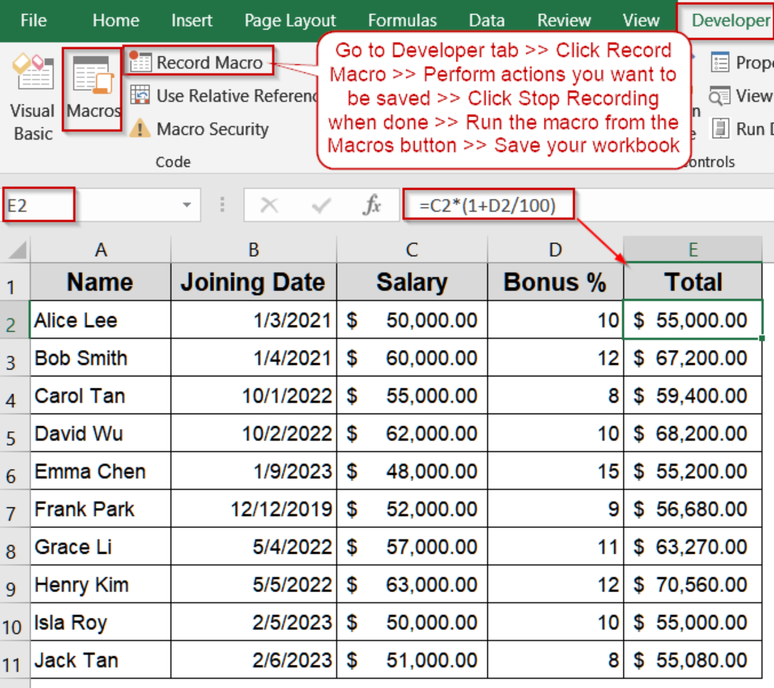 How to Use Macro Recorder in Excel (with Detailed Steps) - Excel Insider