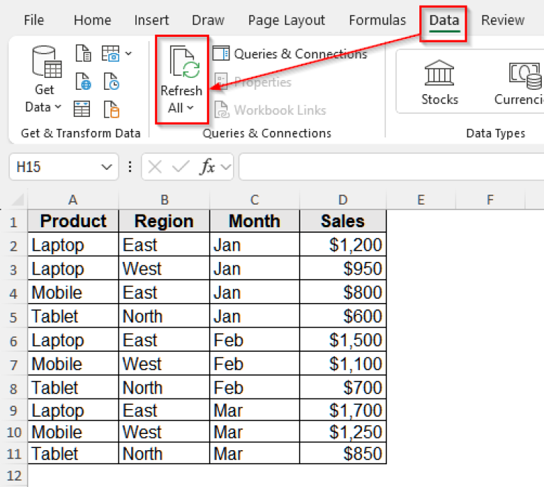 How to Refresh All Pivot Tables in Excel (2 Suitable Ways) - Excel Insider
