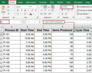 How to Calculate Cycle Time in Excel (8 Different Examples) - Excel Insider