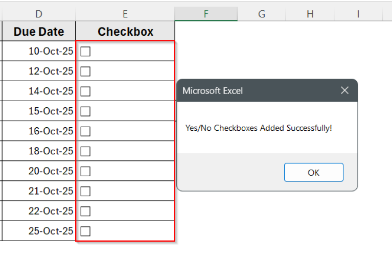 How to Add a Yes or No Checkbox in Excel (3 Examples) - Excel Insider