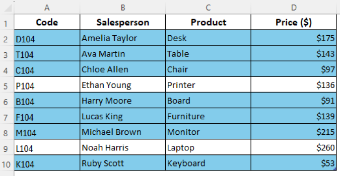 How to Change Table Colors in Excel (5 Easy Ways) - Excel Insider