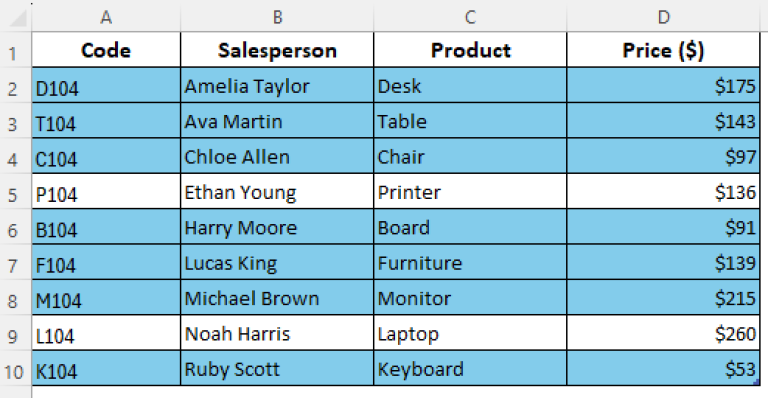 How to Change Table Colors in Excel (5 Easy Ways) - Excel Insider