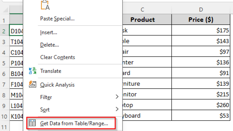 How to Create a Table in Excel from Existing Data - Excel Insider