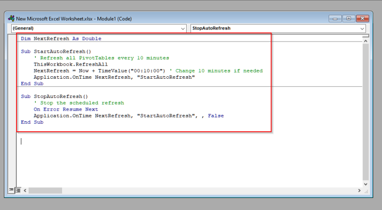 How to Auto-Refresh a Pivot Table in Excel - Excel Insider
