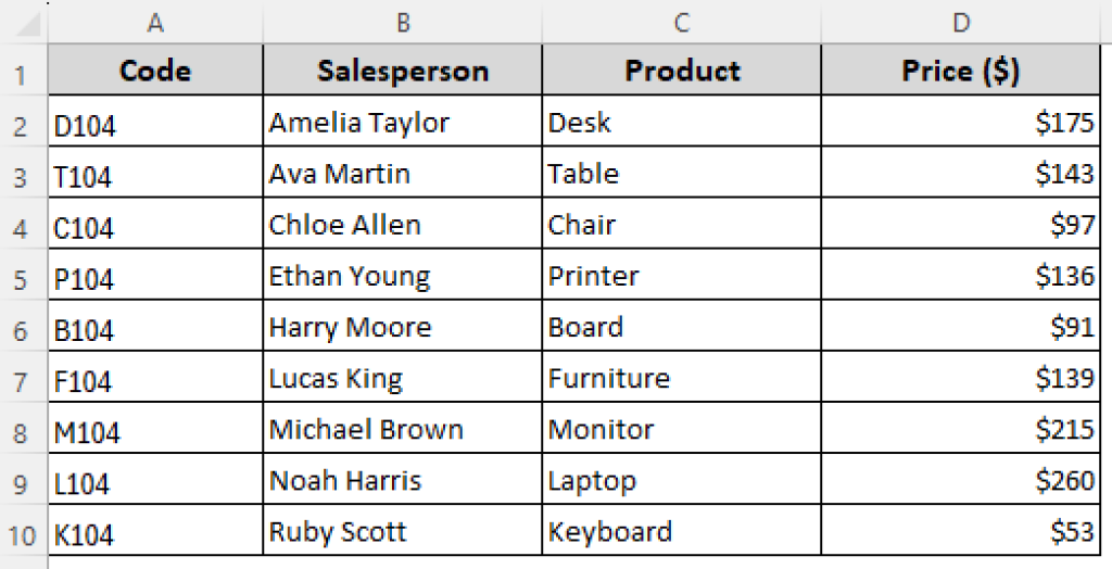 How to Create a Table in Excel from Existing Data - Excel Insider