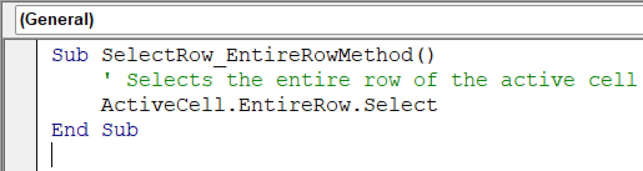 How to Select an Entire Row of Active Cell Using Excel VBA - Excel Insider