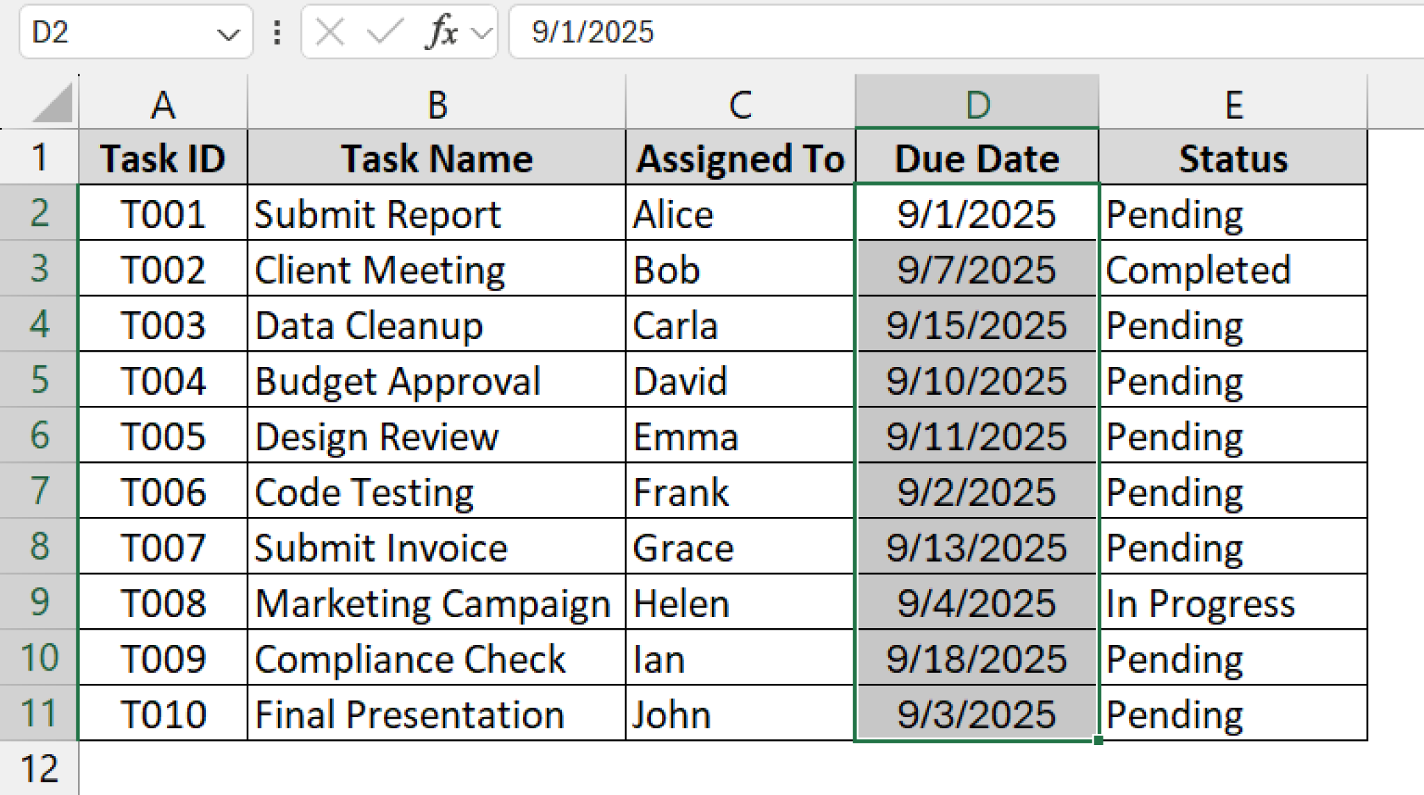 Conditional Formatting for Dates Older Than Today in Excel - Excel Insider
