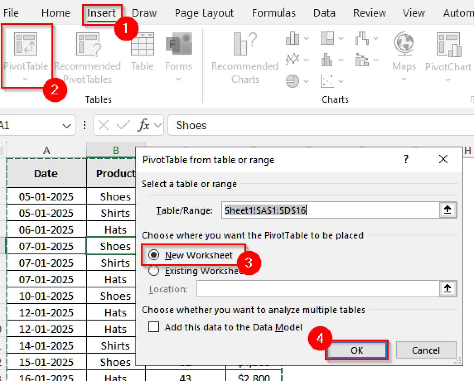 Differences Between a Pivot Table and a Pivot Chart in Excel - Excel ...