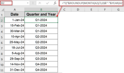 How to Convert a Date to Quarter and Year in Excel - Excel Insider