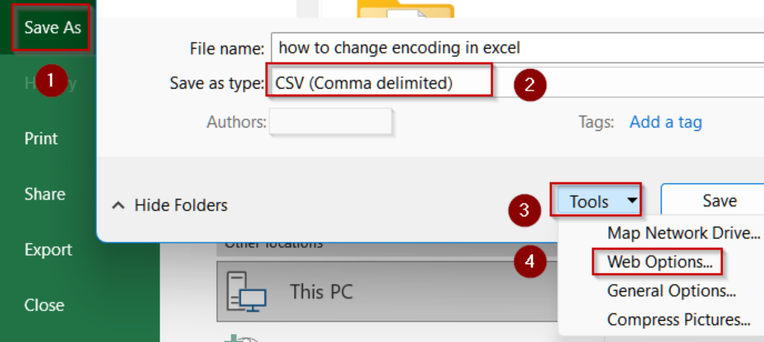 How to Change Encoding in Excel (5 Suitable Ways) - Excel Insider