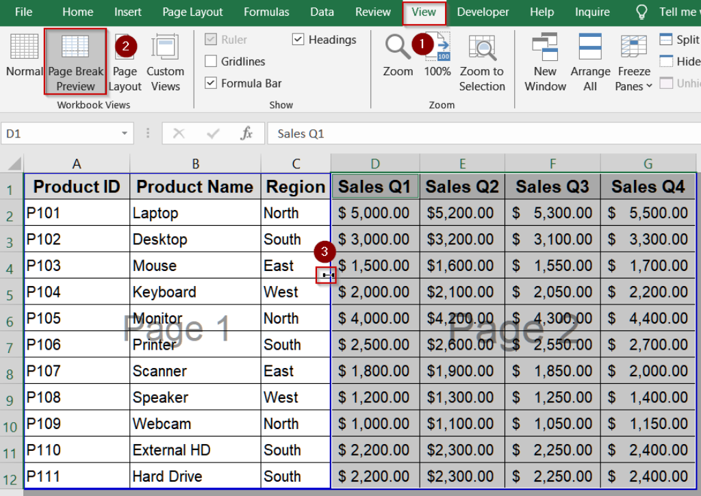 How to Set Print Area in Excel for Multiple Pages - Excel Insider