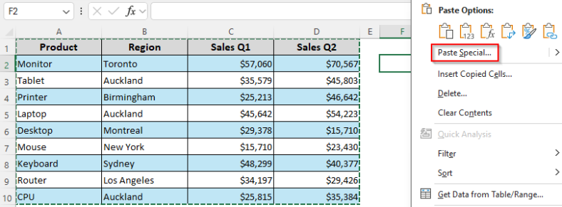 How to Rotate a Table in Excel (5 Different Examples) - Excel Insider