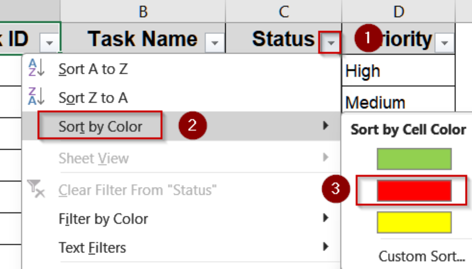 How to Sort by Color in Excel (3 Suitable Ways) - Excel Insider