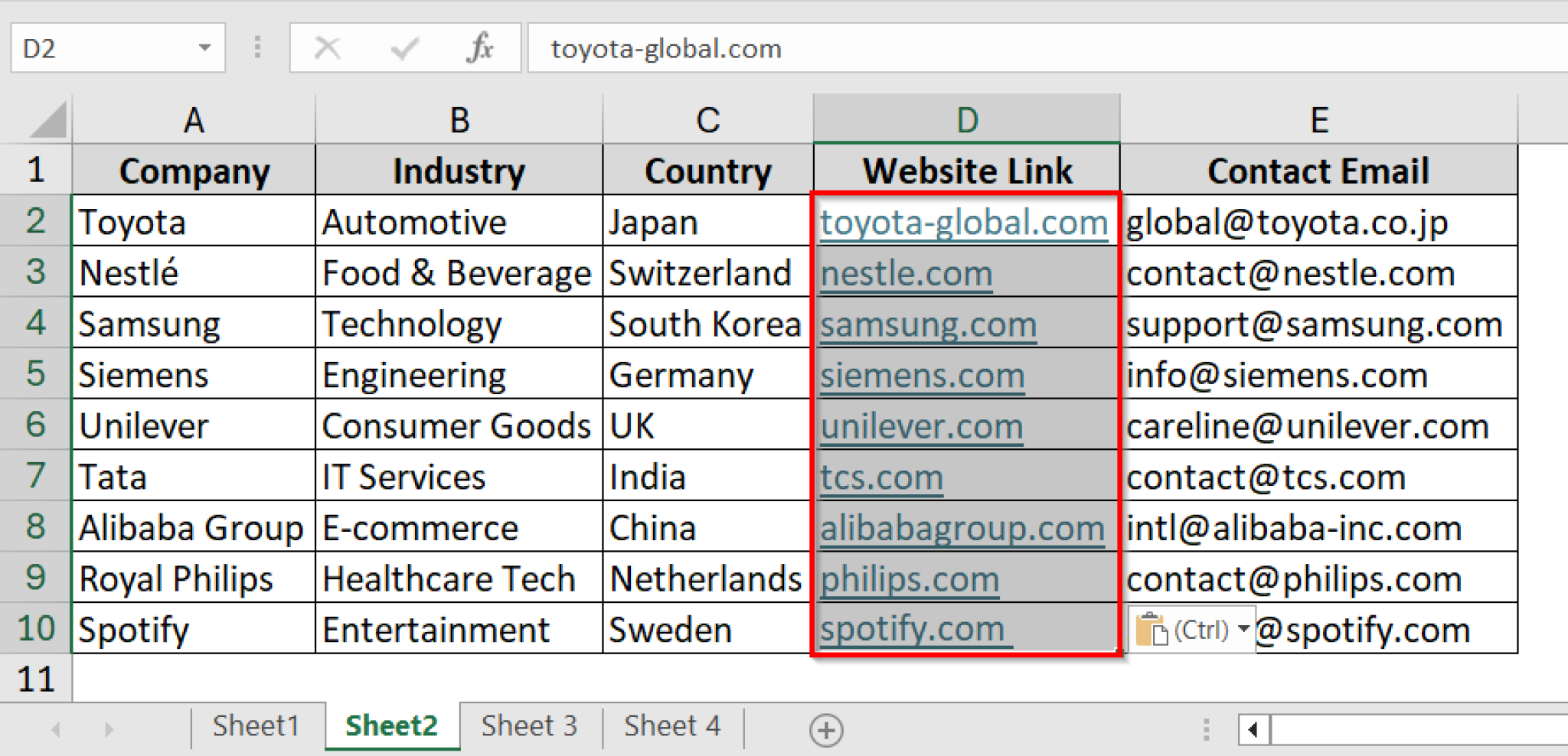 How to Copy Hyperlinks in Excel (3 Easy Ways) - Excel Insider
