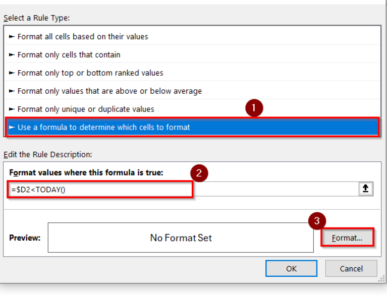 Conditional Formatting for Dates Older Than Today in Excel - Excel Insider