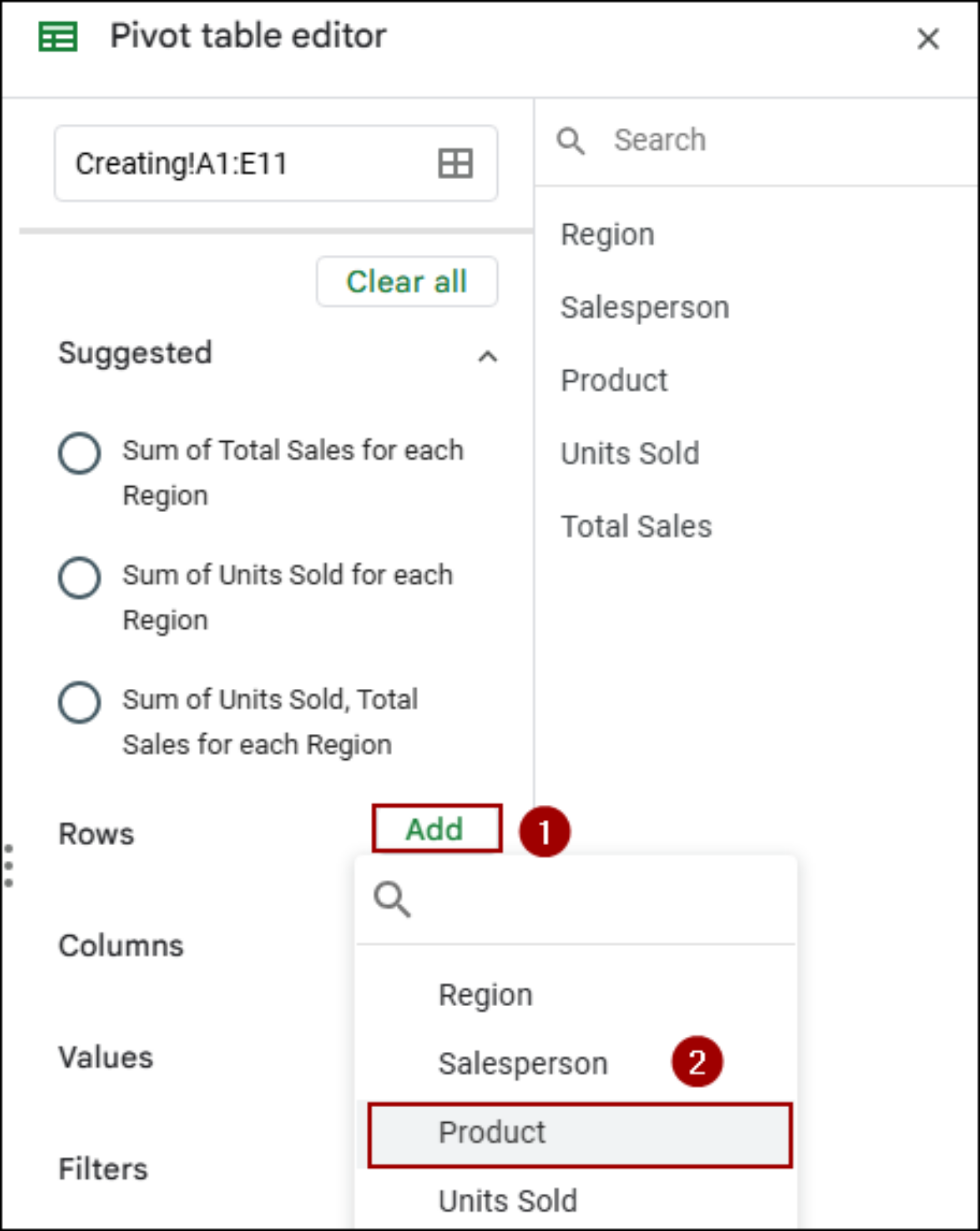 Working with Pivot Table in Google Sheets - Excel Insider