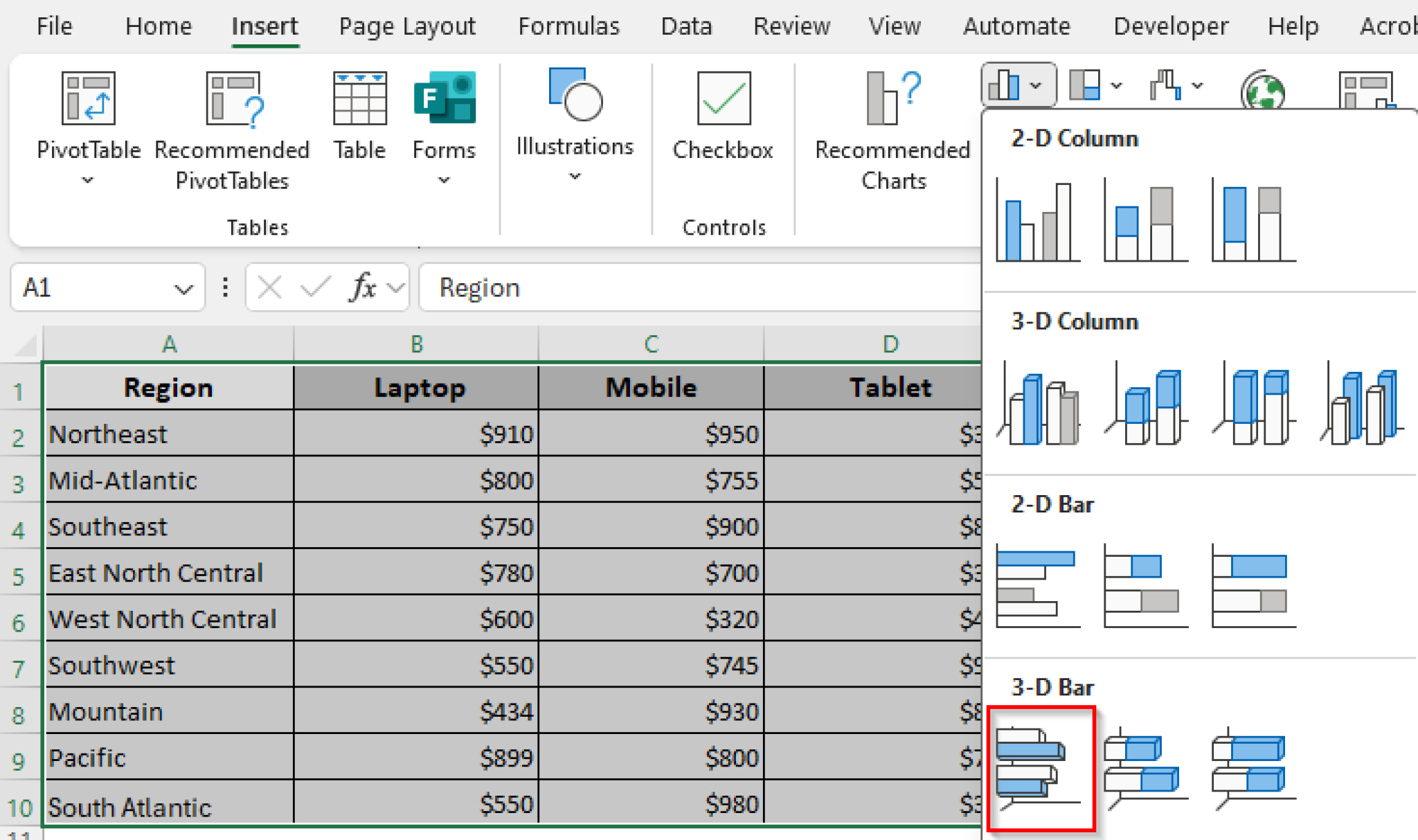 How to Make a Bar Graph in Excel with 3 Variables - Excel Insider