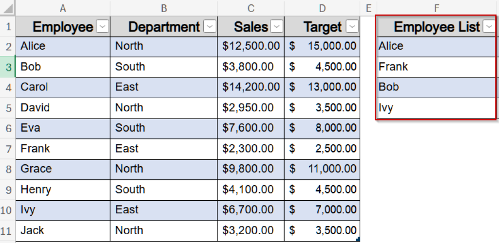 How to Create a Table from Another Table in Excel - Excel Insider