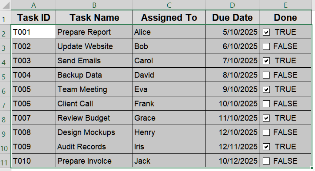 How to Highlight a Row if Checkbox is Checked in Excel - Excel Insider