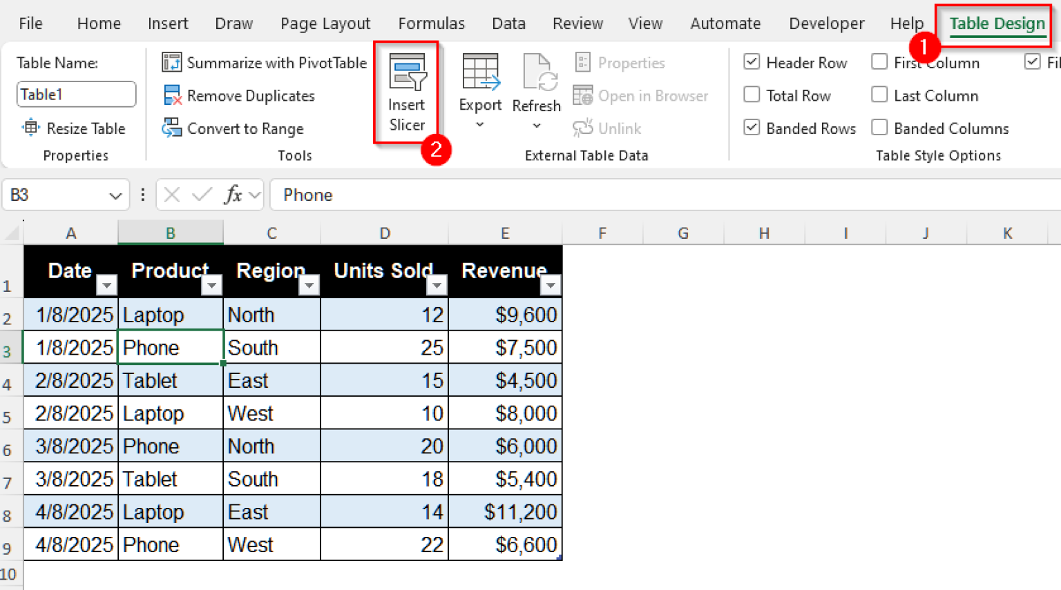 How to Insert Slicer in Excel Without Pivot Table - Excel Insider