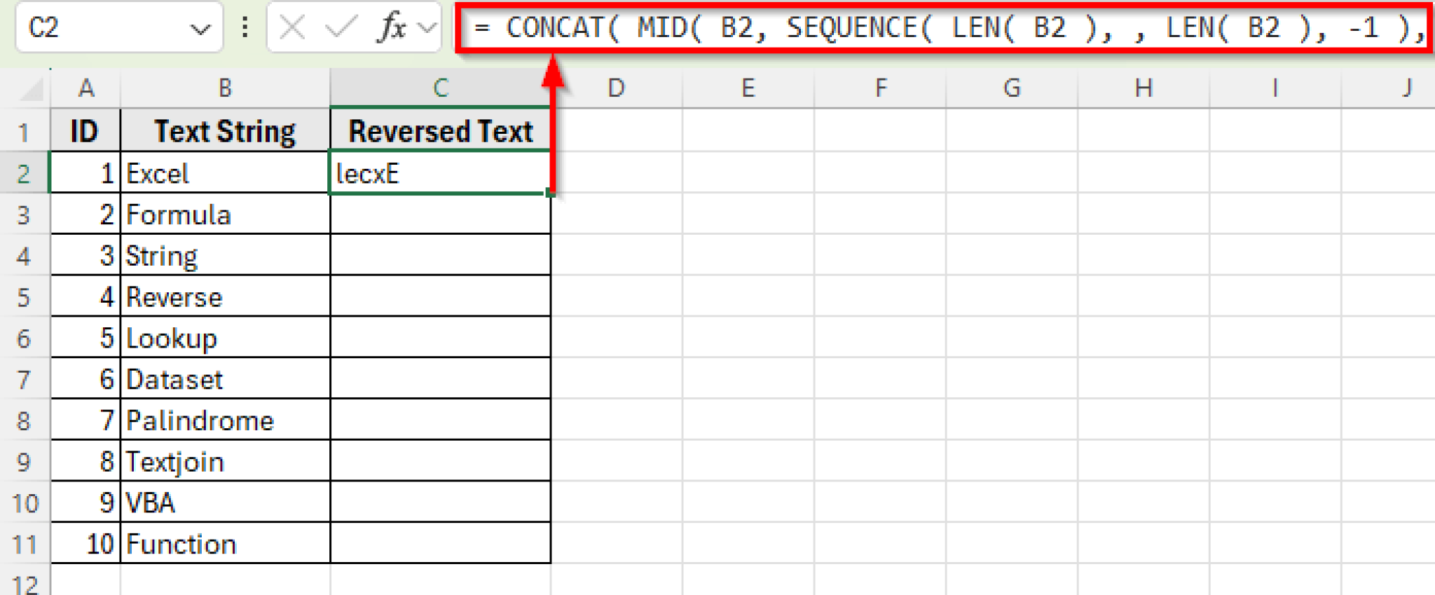 How to Reverse a Text String in Excel (4 Suitable Ways) - Excel Insider