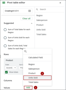 Working with Pivot Table in Google Sheets - Excel Insider