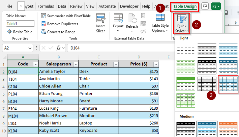 How to Create a Table in Excel from Existing Data - Excel Insider
