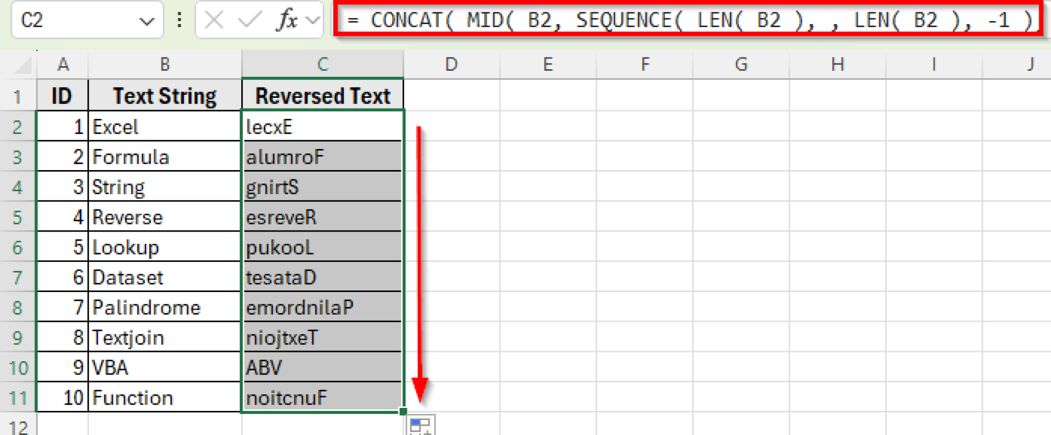 How to Reverse a Text String in Excel (4 Suitable Ways) - Excel Insider