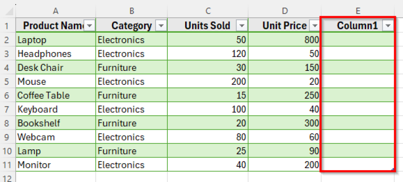 How to Add a Column to a Table in Excel (6 Easy Ways) - Excel Insider