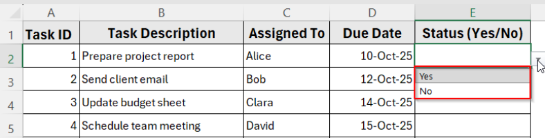 How to Add a Yes or No Checkbox in Excel (3 Examples) - Excel Insider