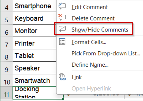 How to Find and Show Comments in Excel (4 Methods) - Excel Insider