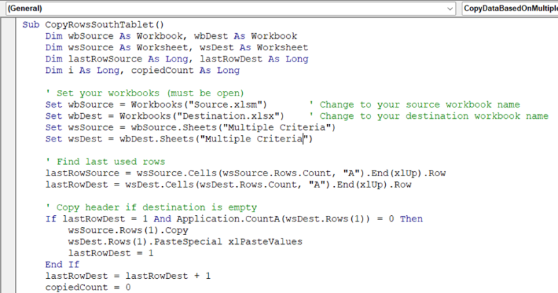 Macro to Copy Data from Another Workbook Based on Criteria - Excel Insider