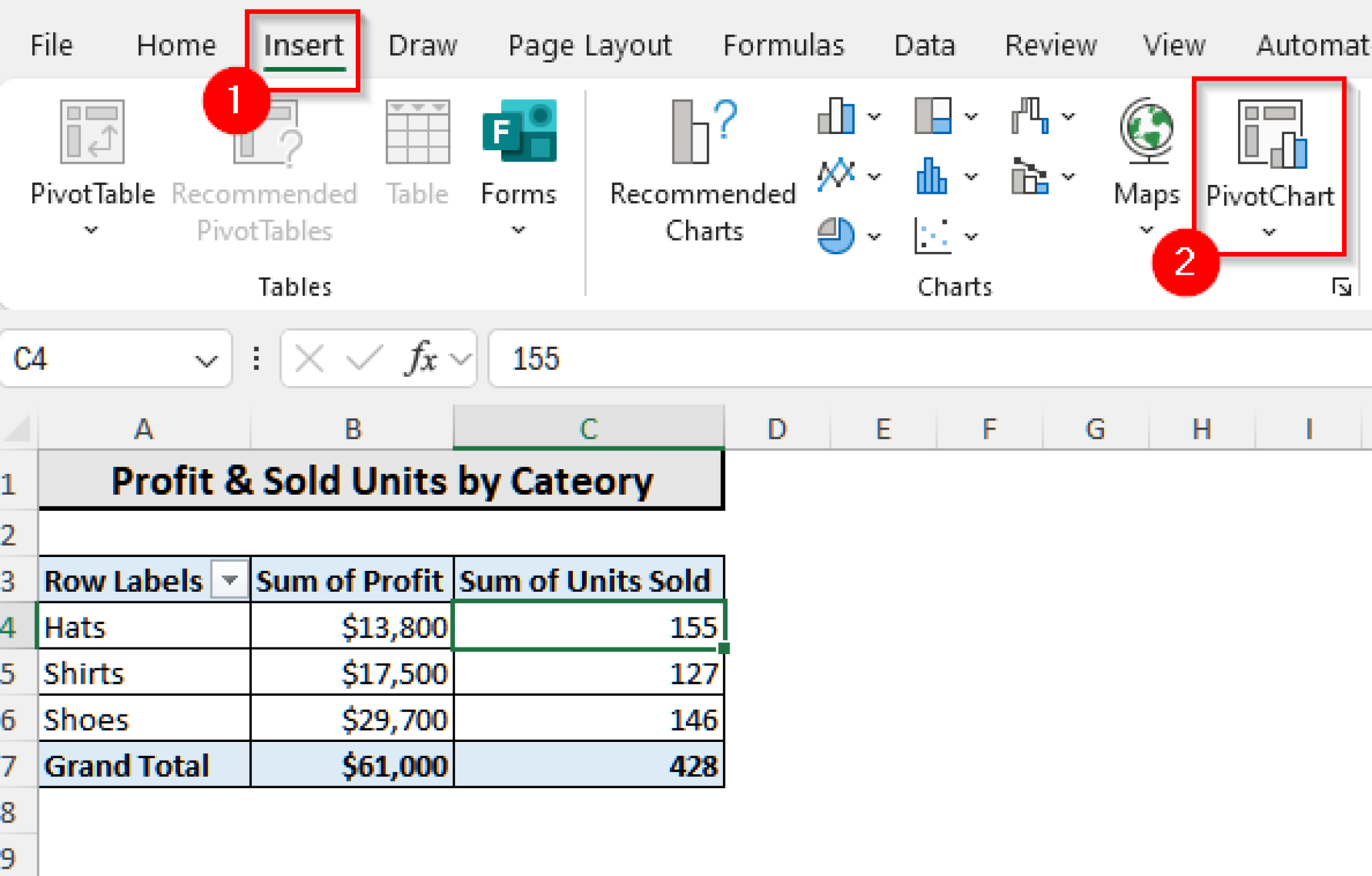Differences Between a Pivot Table and a Pivot Chart in Excel - Excel ...