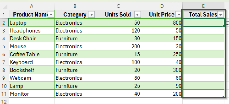 How to Add a Column to a Table in Excel (6 Easy Ways) - Excel Insider