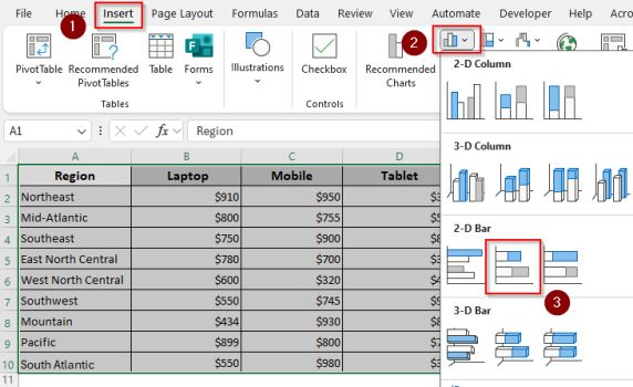 How to Make a Bar Graph in Excel with 3 Variables - Excel Insider