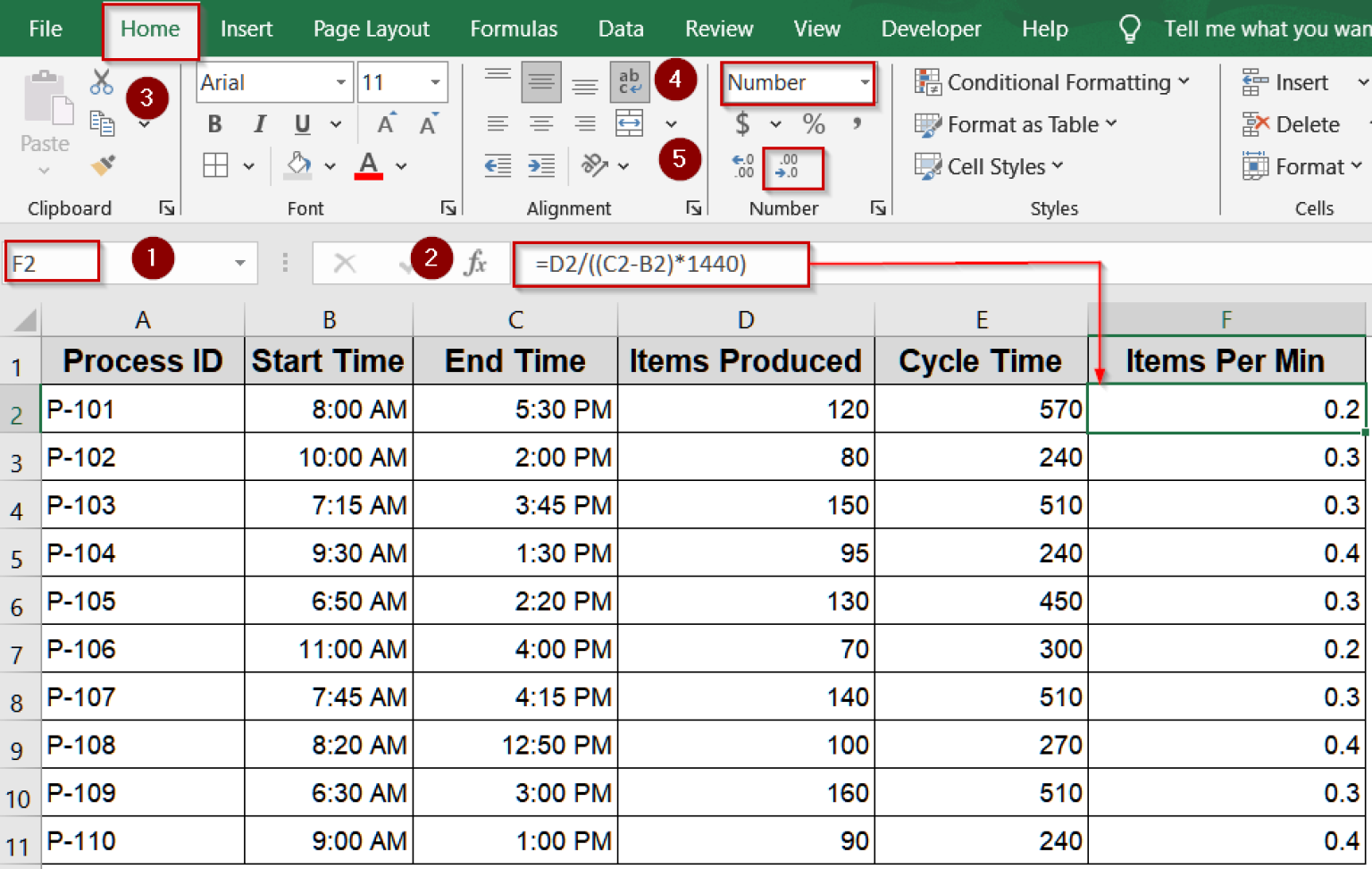 How to Calculate Cycle Time in Excel (8 Different Examples) - Excel Insider