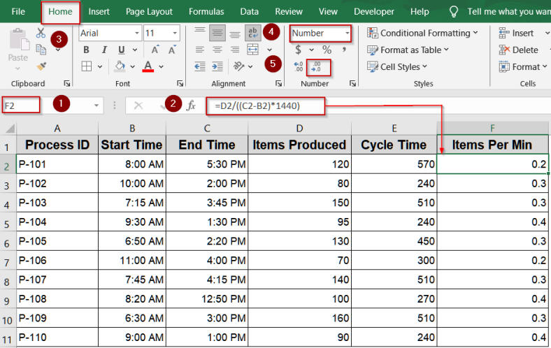 How to Calculate Cycle Time in Excel (8 Different Examples) - Excel Insider