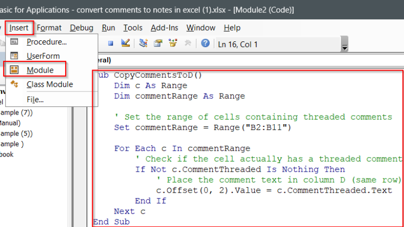 How to Convert Comments to Notes in Excel - Excel Insider