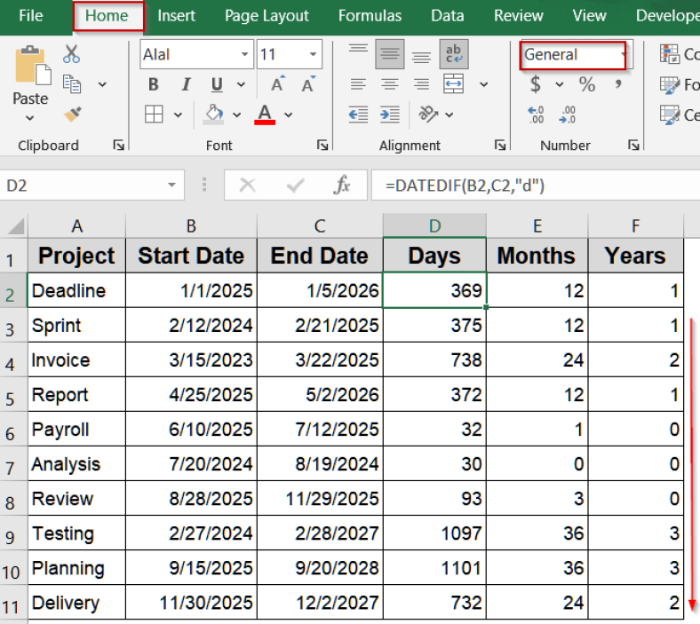 How to Calculate Elapsed Time Between Two Dates in Excel - Excel Insider