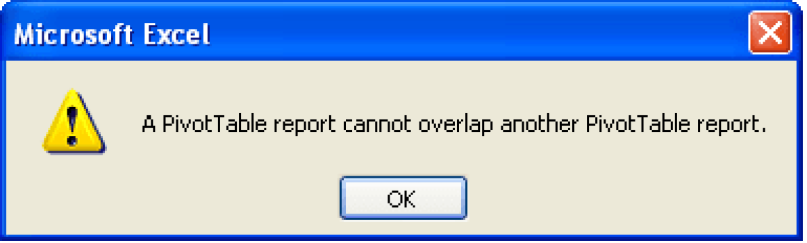 How to Fix a PivotTable Report Overlapping Error in Excel - Excel Insider
